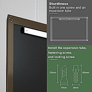 PILOCOS Upgraded 65 x 22 Inch Full Length Floor Mirror, Bronze Wall Mounted Full Body Mirror with Beveled Stereoscopic Aluminum Alloy Frame, Large Dressing Mirror for Living Room/Entryway/Bedroom