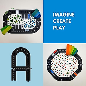 Waytoplay Expressway, 16 Piece Circuit for Toy Cars - Flexible, Indestructible, and Waterproof - Modular Car Tracks - Made in The Netherlands