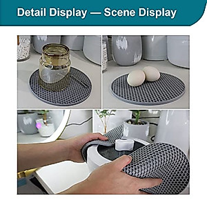 SDZONGES Silicone Trivet, 4PCS Silicone Hot Pads for Kitchen,Grey 7"x7" Silicone Trivet Mat for Hot Pots and Pans, Silicone Pot Holders for Kitchen Heat Resistant