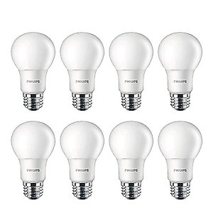 Philips LED High Lumen 100 Watt A19 Frosted Light Bulb Non-Dimmable, 1500 Lumen, Daylight (5000K), 13.5W=100W, E26 Base, 8-Pack