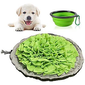 SCHITEC Snuffle Mat for Dogs, [Upgraded] Pet Slow Feeding Pad, Nosework Sniffing Bowl for Puppies Cats Small Dogs