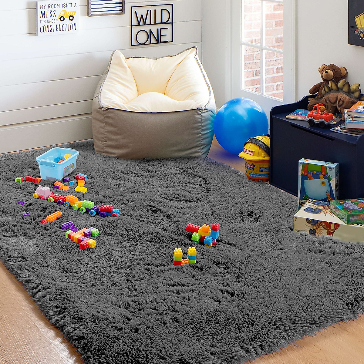 KICMOR Area Rugs, Soft Shag Fuzzy Rugs Fluffy Carpet