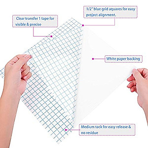 Transfer Tape for Vinyl, Selizo 20 Pack Vinyl Transfer Tape Clear Contact Paper for Cricut Vinyl Craft