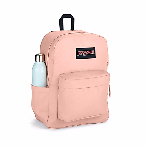 JanSport SuperBreak Plus Backpack with Padded 15-inch Laptop Sleeve and Integrated Bottle Pocket - Spacious and Durable Daypack for Work and Travel - Misty Rose