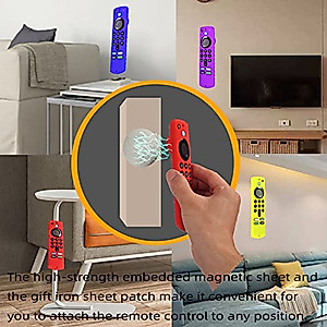 Remote Cover for TV Stick 3rd Gen 2021 /Stick 4k Max Silicone Case Anti-Slip Silicone Protective Case Silicone Sleeve with Magnetic tech(Red)