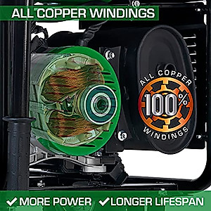 DuroMax XP11500EH Electric Start-Home Back Up & RV Ready, 50 State Approved Dual Fuel Portable Generator-11500 Watt Gas or Propane Powered, Green and Black