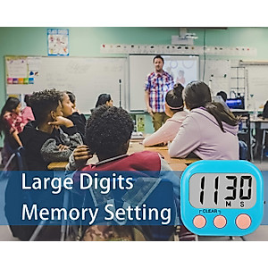2 Pack Classroom Timers for Teachers Kids Large Magnetic Digital Timer Blue Pink