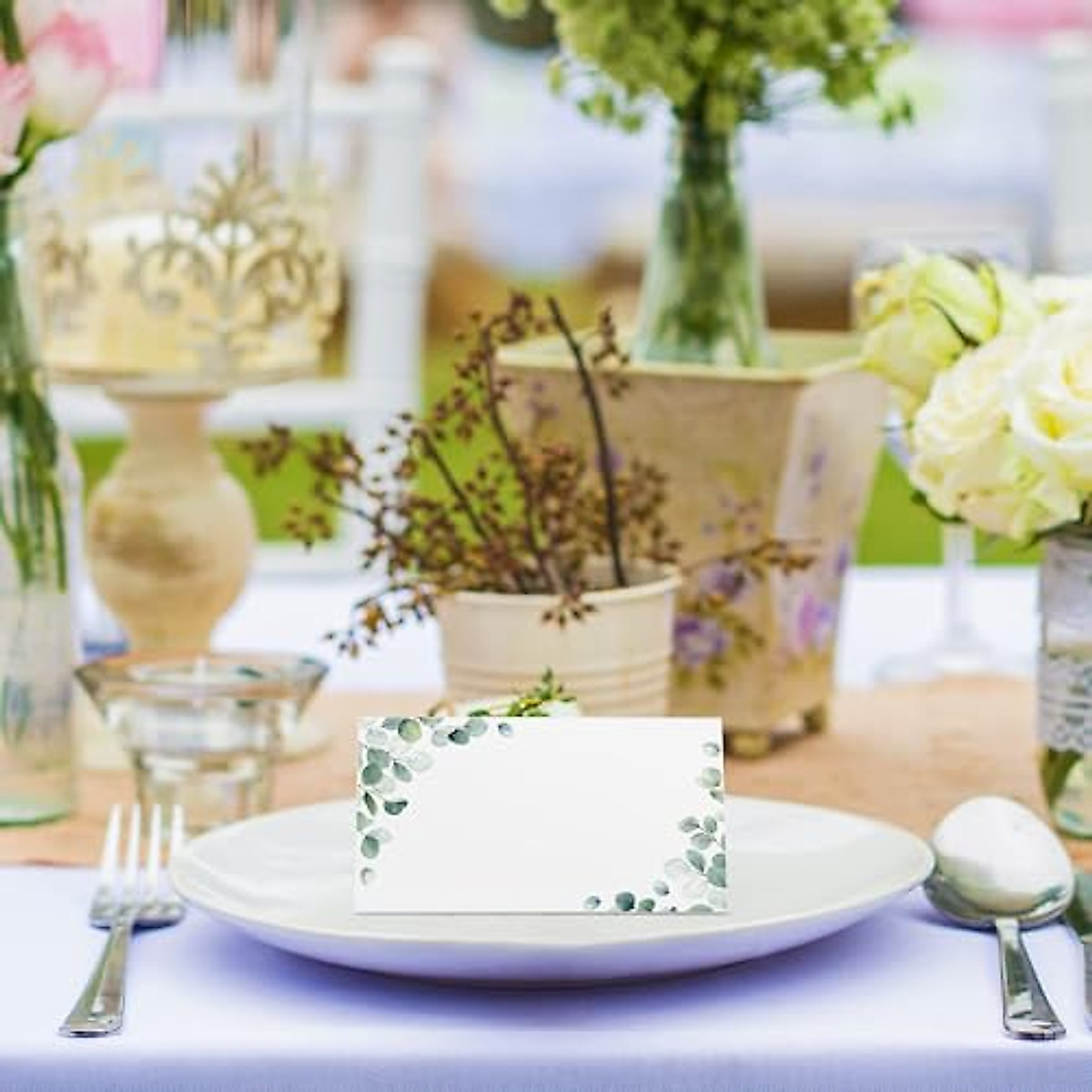 Pack Of 100 Elegant Wildflower Place Cards Table Setting Card Elegant Seating Cards For Weddings And Special Event