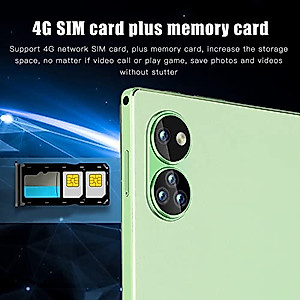 Tablet PC, 4G Tablet 8800mAh Large Capacity Battery 8 Cores 6GB 128GB 100240V Adult Dual Camera (U.S. regulations)