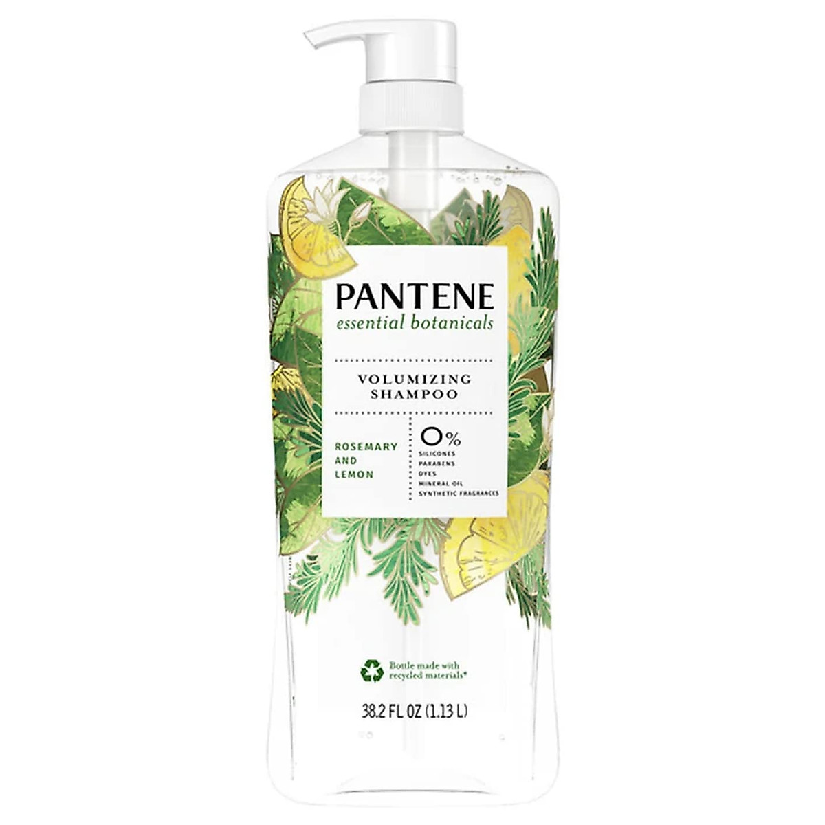 Pantene Essential Botanicals Rosemary and Lemon Volumizing Shampoo and Conditioner Set, 38.2 fl oz each