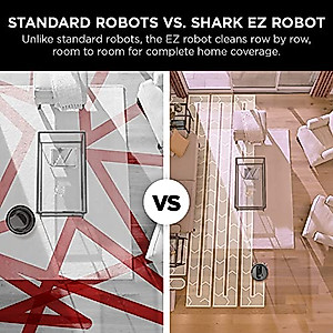 Shark AV911S EZ Robot Vacuum with Self-Empty Base, Bagless, Row-by-Row Cleaning, Perfect for Pet Hair, Compatible with Alexa, Wi-Fi, Gray
