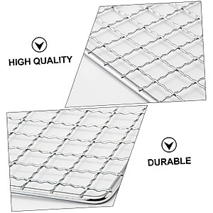 4 Pcs Stainless Steel Bbq Mesh Barbecue Grill Nets Outdoor Bbq Supplies Cooling Rack Bbq Baking Nets Bbq Grill Net Outdoor Grill Mat Multifunction Grill Cooking Grids Bbq Mat