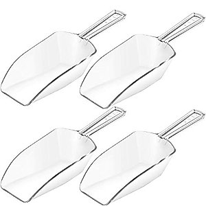 Shappy 4 Pieces Multi-purpose Kitchen Scoops Ice Scoop Bath Scoops, Food Candy Sugar Scoop for Kitchen Bar Party Wedding (7.5 Inch Long)
