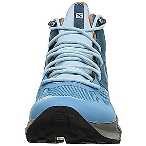 Salomon Women's Predict Hike MID Gore-TEX Hiking Boots for Women, Mocha Mousse/Blue/Blue, 8