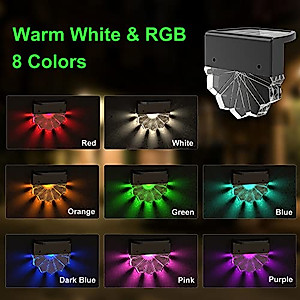 Solar Lights Outdoor, Firturezir 6 Pack LED Solar Fence Lights Garden Deck Lights Outdoor Decorative for Pathway, Yard, Patio, Stairs, Step and Fences