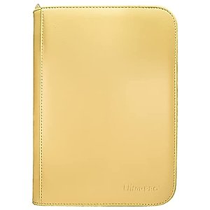 Ultra PRO - Vivid 4-Pocket Zippered PRO-Binder: (Yellow) Protect Up to 160 Collectible Trading Cards, Sports Cards or Valuable Gaming Cards, Ultimate card Protection
