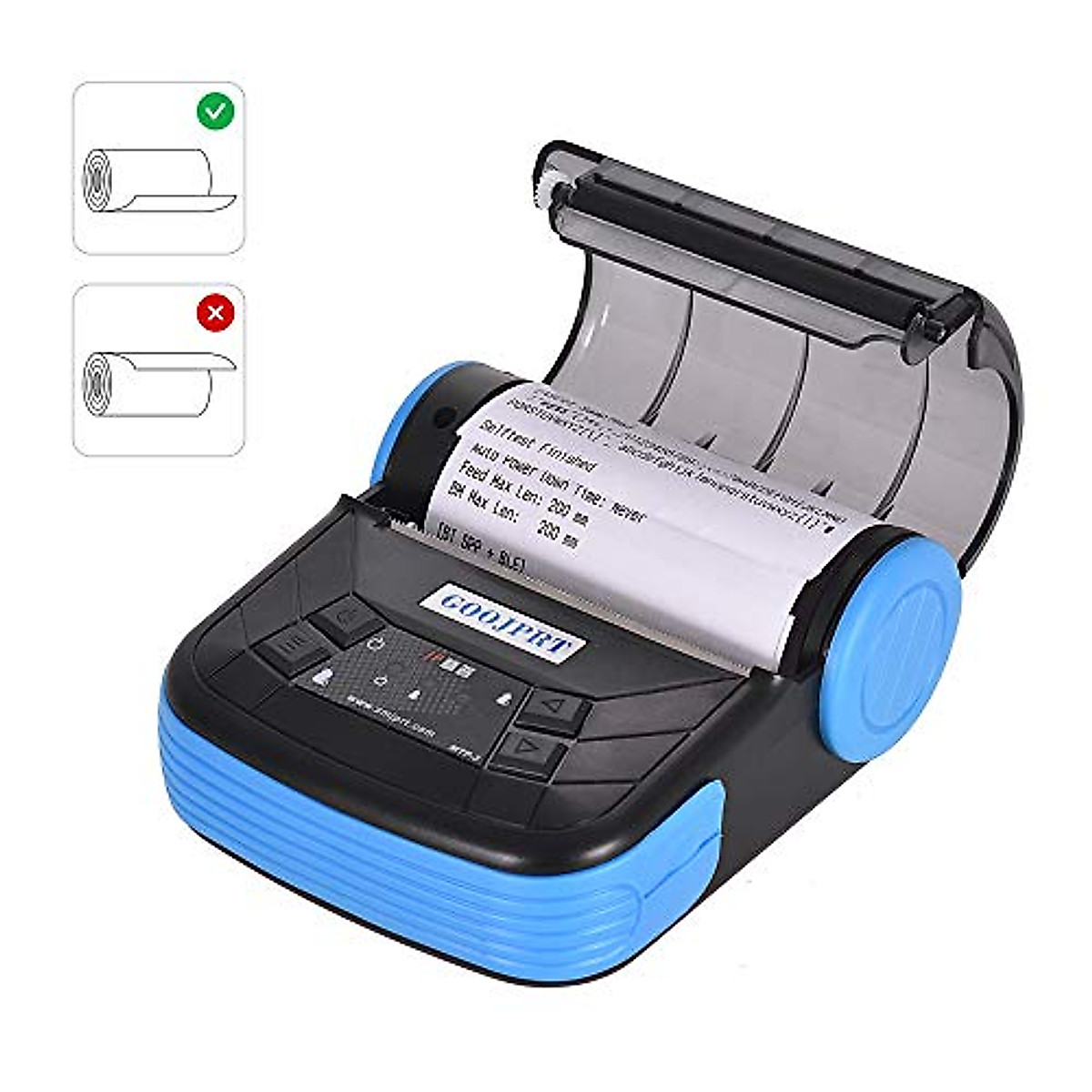 BISOFICE POS Printer Mini Printer Pocket Printer MTP-3 80mm BT Thermal Printer Portable Lightweight for Supermarket Ticket Receipt Printing