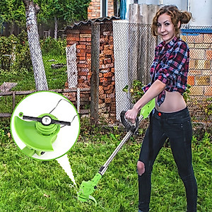 30 Pieces Grass Trimmer Head Replacement Plastic Cutter Blades Lawn Mower Blades Plastic Weed Wacker Head Blades for Garden Electric Cordless Grass Trimmer Strimmer Tool Replacement Parts…