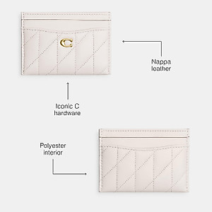 Coach Quilted Pillow Leather Essential Card Case, Chalk