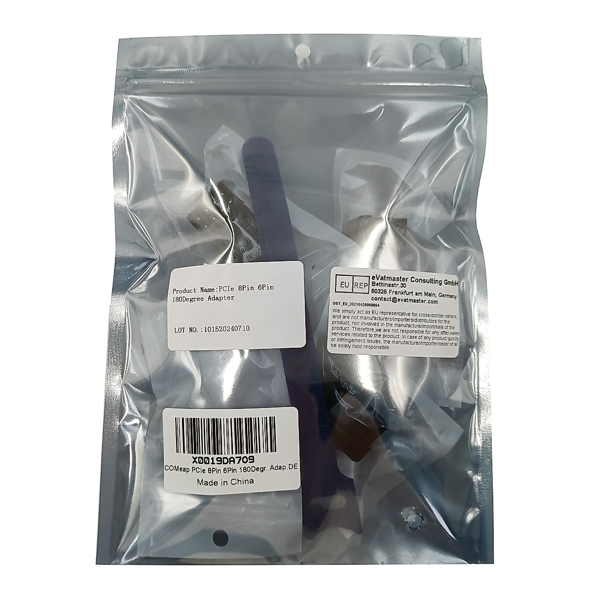 COMeap 8 Pin 6 Pin 180 Degree Adapter, GPU VGA PCIe 8 Pin 6 Pin U Turn 180 Degree Angle Connector Power Adapter Board for Desktop Graphics Card