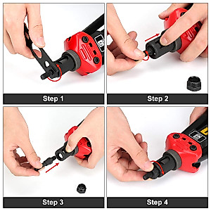 Rivet Nut Tool, GIANTISAN 16-Inch Rivnut Tool Kit with 12 Metric and SAE Mandrels, 176Pcs Rivet nut Assortment Kit, and Rugged Carrying Case