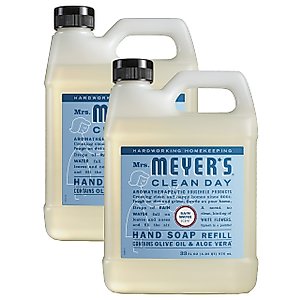 MRS. MEYER'S CLEAN DAY Liquid Hand Soap Refill Scent, Rainwater (Pack of 2)