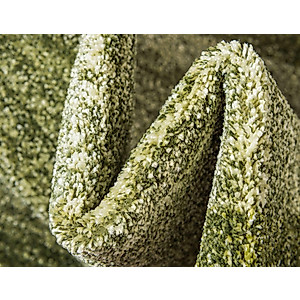 Unique Loom Del Mar Collection Area Rug - Abigail (5' 3" x 8' Rectangle, Light Green/ Ivory)