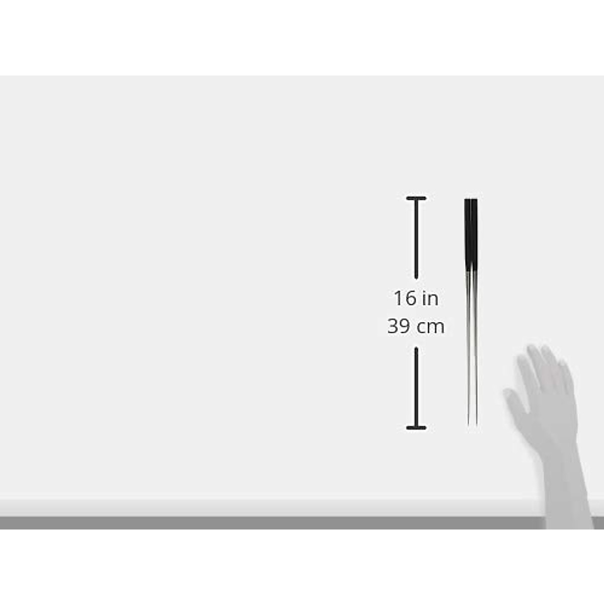 Honyaki Stainless Steel Black Plywood Hex Handle Chopsticks 240mm