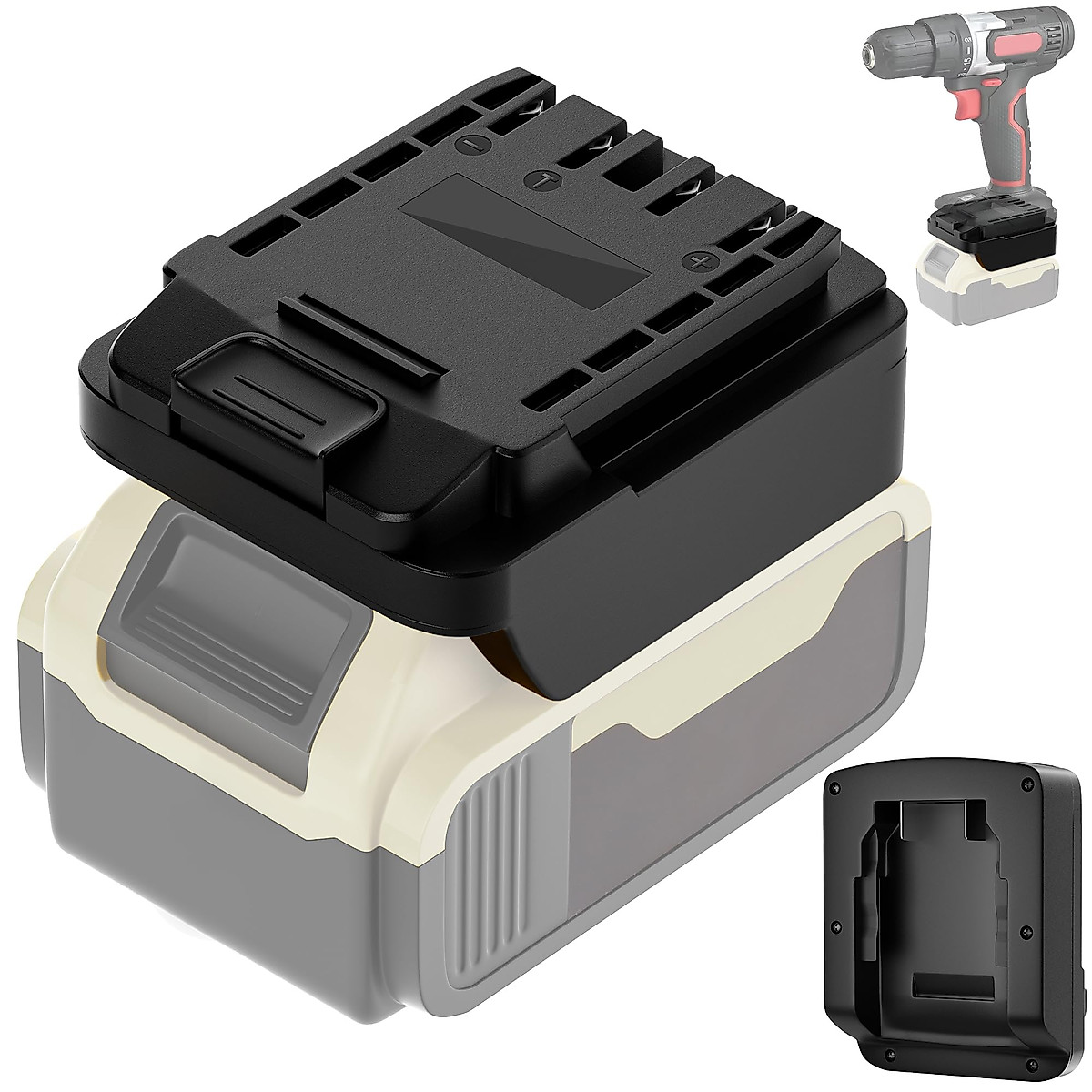 TAIRDA Battery Adapter for DeWalt 20V Max Battery to for Hyper Tough 20V Max Lithium-Ion Cordless Power Tools (Adapter Only)