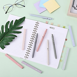 Mr. Pen- Aesthetic Highlighters and Gel Pens No Bleed, 10 Pack, Morandi Color Bible Highlighters No Bleed, Black Ink Bible Pens, Highlighter Pens, No Bleed Highlighters for Bibles, Bible Pens