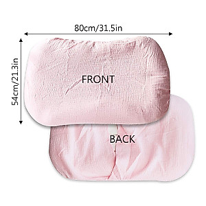 Muslin Baby Lounger Cover, Baby Padded Lounger Cover, Infant Floor Seat Cover, Organic Cotton Removable Slipcover Fits Newborn Lounger for Boys and Girls, Flesh Pink and Pink