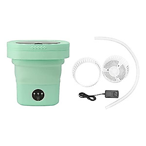 Portable Washers, Mini Foldable Washing Machine Automatic Deep Wash and Spin Dry Washer with Soft Drying Function for Home, Dorm, Travel Use (US Plug)