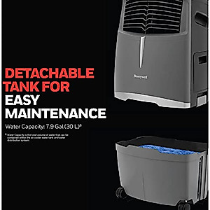 Honeywell 525 CFM 3-Speed Outdoor Rated Portable Evaporative Cooler (Swamp Cooler) for 491 Sq. Ft. with GFCI Cord