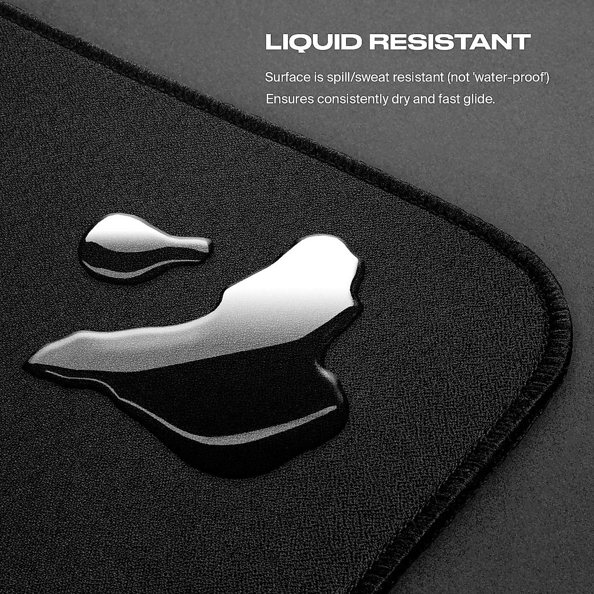 Fnatic | Dash XD | Pro Gaming Mouse Mat for Esports | Fast Surface | Stitched Edges and Anti-Slip Rubber Base | Size XXL | Black | Hybrid Fabric| 37.4"x19.7"x0.12"