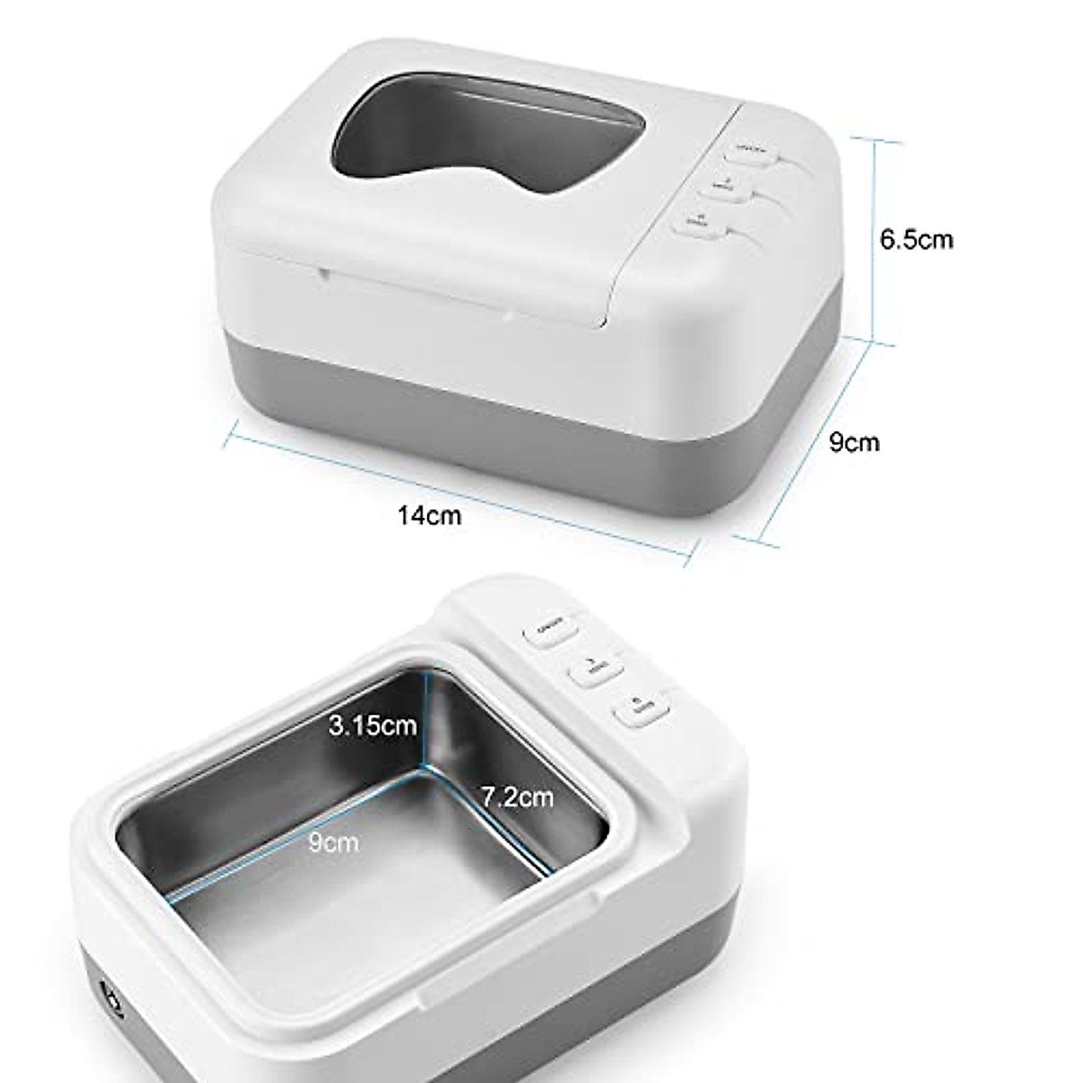 BlumWay Ultrasonic Denture Cleaner 200ml False Teeth Cleaning Machine, Very Safe Simple and Efficient Denture Cleaning Device for Old Parents Thoughtful Gifts