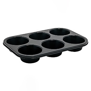Winco 6-Cup Non-Stick Muffin Pan, Tin Plated, Medium, Aluminum