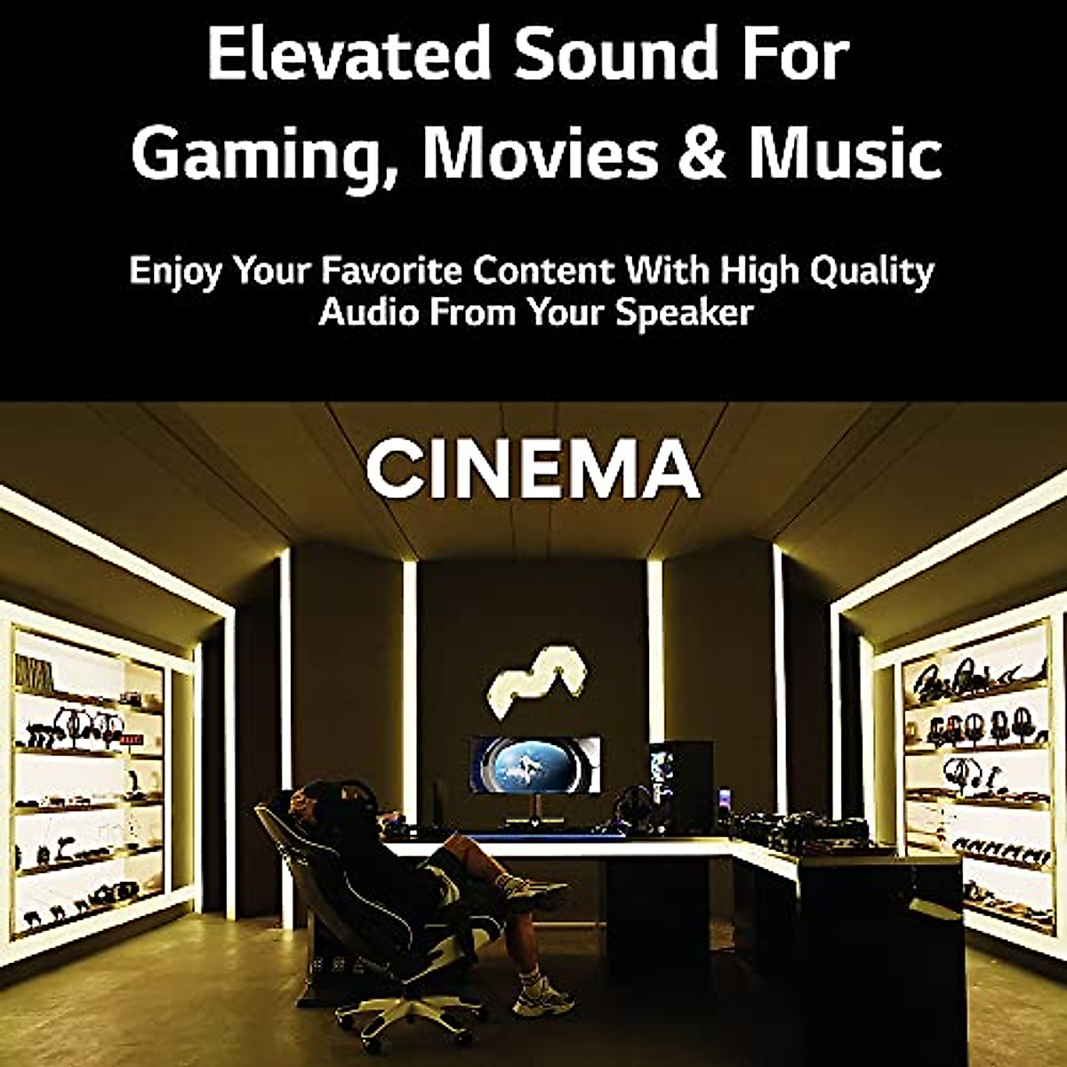 LG Ultragear GP9 - Portable Gaming Speaker with DTS Headphone:X, Hi-Fi Quad DAC, Microphone for Voice Chat, 5 Hour Battery Life, Hi Resolution Audio, Bluetooth