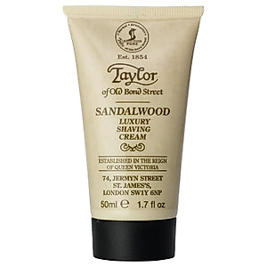 Taylor of Old Bond Street Shaving Cream Tube, Sandalwood, 50ml