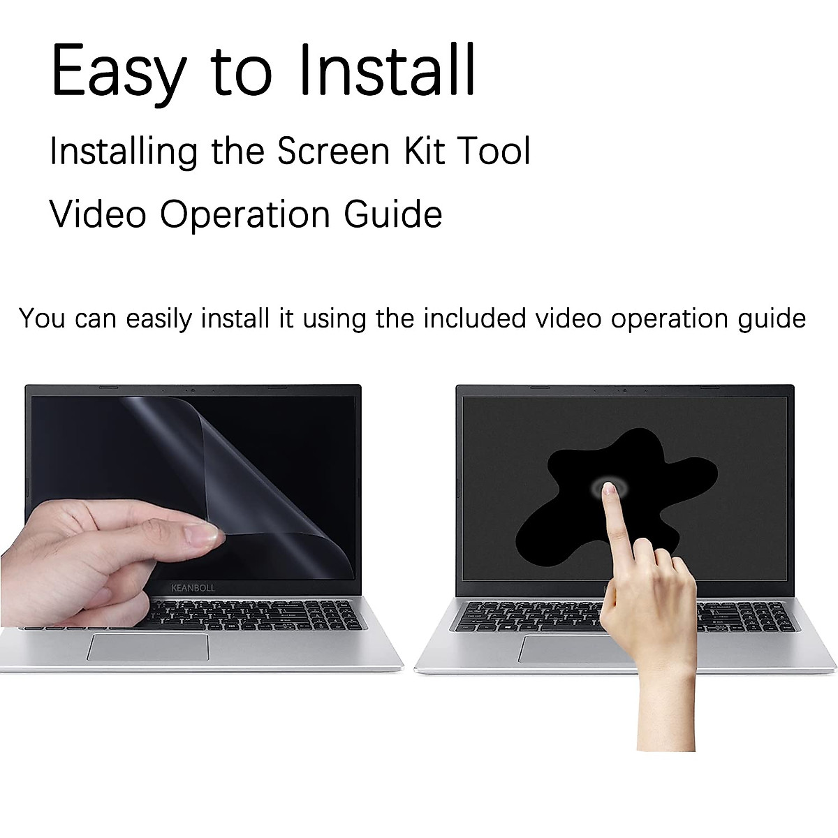 KEANBOLL 2 Pack Anti Glare Screen Protector & KeyBoard Cover for MacBook Air 13.6 Inch M3 M2 Chip, (Model: A3113 A2681),Anti Glare,Anti Fingerprint Filter