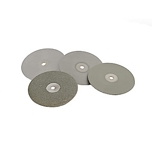 DZQ 6Pcs Diamond Flat Lap Wheel Disc Arbor Hole 8" x 1/2" Abrasive Lap 240 320 600 800 1200 3000 Grit for Cutting or Sanding Stone and Glass