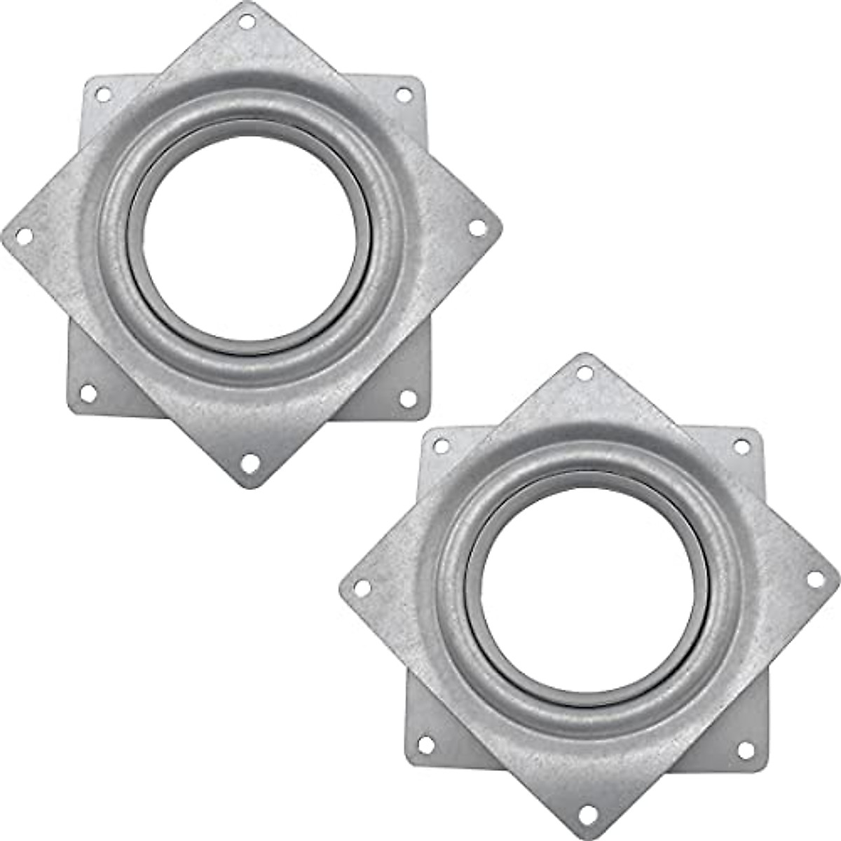 SDTC Tech 2 Packs 4 inch Lazy Susan Turntable Bearings Square Rotating Plate Swivel 360 Degree for Trays, Kitchen Storage Racks, Craft Projects, Kitchen Cabinet, Makeup Holder