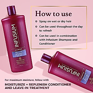 Infusium Moisturize and Replenish Shampoo - Infused with Avocado and Olive Oil - Hair Care for Dry Hair - Moisturizing Shampoo for Women - 33.8 oz
