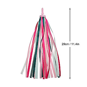 Paliston 1 Pair (2pcs) Bike Handlebar Streamers Scooter Grips Streamers Tassel Ribbons for Boys Girls Style 2