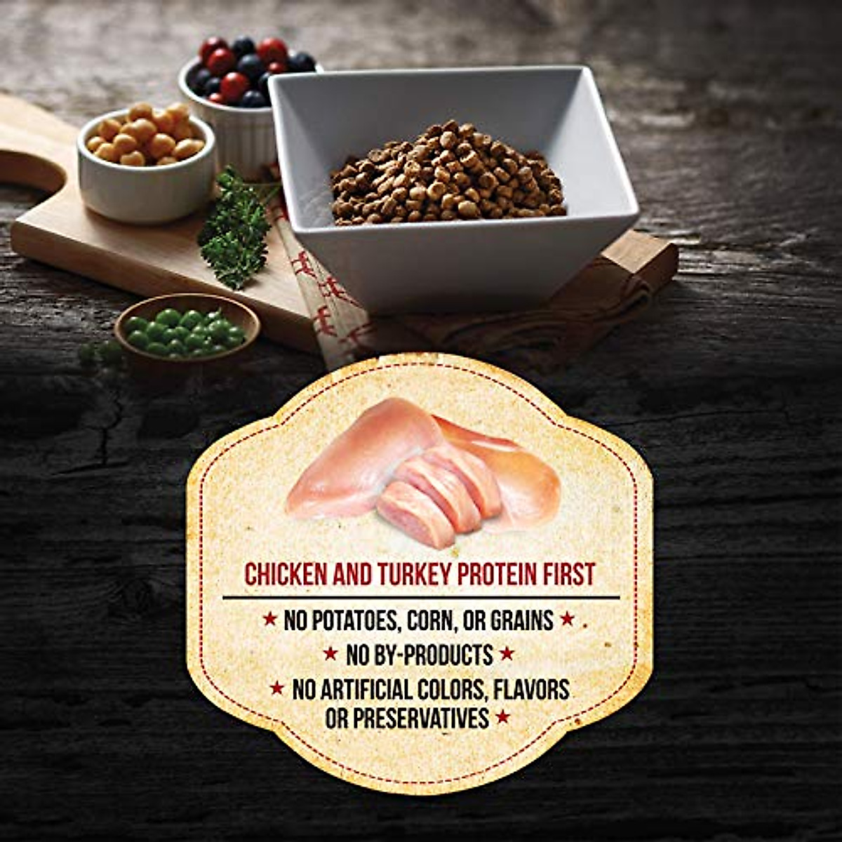 Fussie Cat Market Fresh Chicken & Turkey Meal Formula Grain-Free Dry Cat Food 4lb