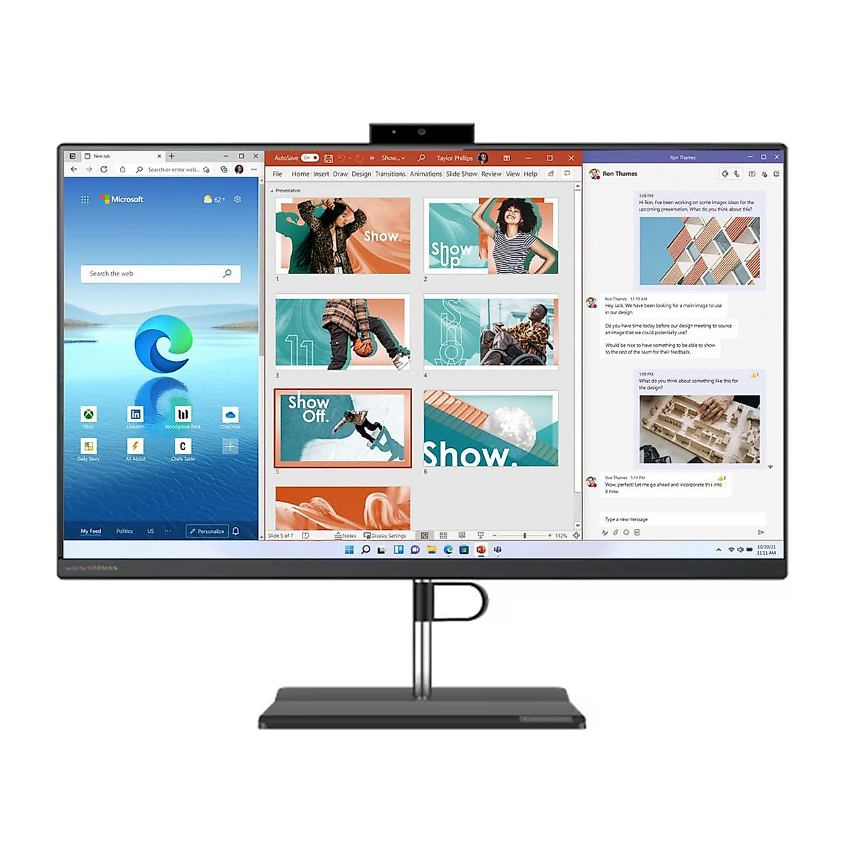 Lenovo V30a All-in-one Desktop Computer, 21.5" FHD IPS Anti-Glare Display, 16GB DDR4 RAM, 1TB PCIe SSD, Intel Core i3 Processor, Wi-Fi, Webcam, DVD-RW, HDMI, Extra Monitor Support, Windows 11 Pro