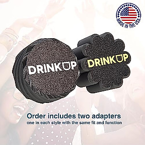 DrinkUp (2 Pack) 12oz Can Adapter for 16oz Can Coolers - For YETI MiiR CamelBak RTIC 16oz Can Cooler, Colster or Insulator for Tallboys - Spacer Extension for 16oz Can coolers use 12oz cans in them.