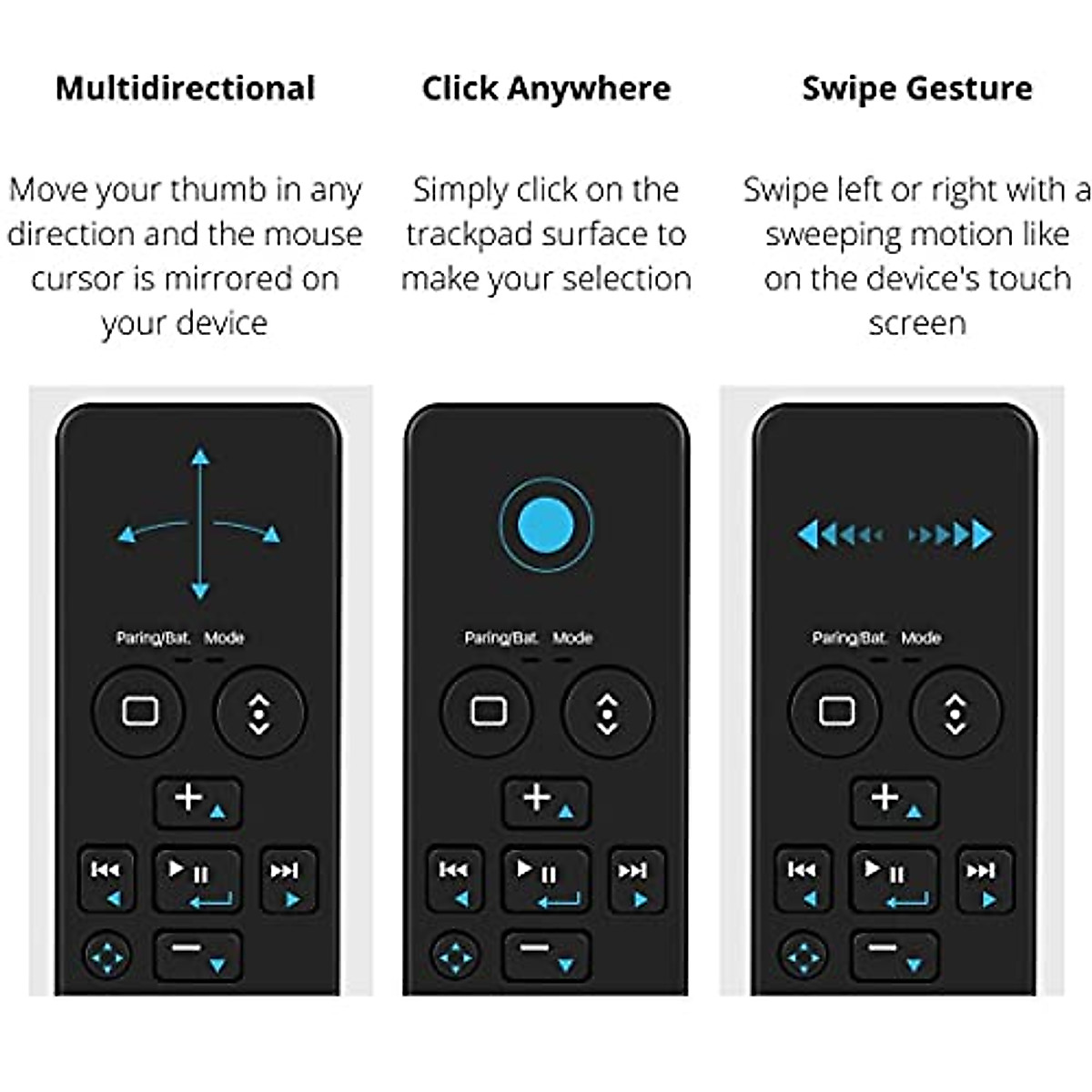 TNP Bluetooth Remote Control for iPad iPhone - Trackpad Media Presenter for iOS Mac Android Tablet PC - Wireless Camera Shutter, Media Button, Presentation Clicker, iPad Air Pro, MacBook Pro Mini M1