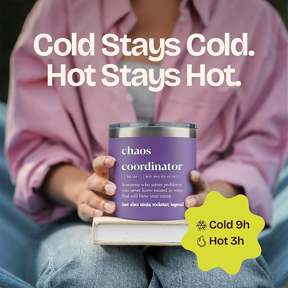 Chaos Coordinator Mug Tumbler -14oz Purple - Unique Gift Idea for Boss Women, Her, Best Mom, Coworker, Manager, Teacher, Boss Lady, Office, Wedding Planner, Thank You