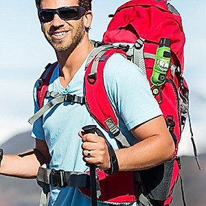 Trail Saver Pepper Spray for Hiking, Camping & Frontiersman - Police Grade Strength - Safety Package w/Compass, LED Light, Safety Whistle, Carabiner & Heavy Duty Metal Belt Clip (Green)