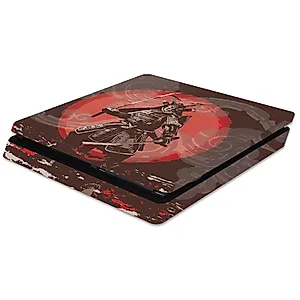 MightySkins Skin Compatible with Sony PS4 Slim Console - Samurai Battle | Protective, Durable, and Unique Vinyl Decal wrap Cover | Easy to Apply, Remove, and Change Styles | Made in The USA